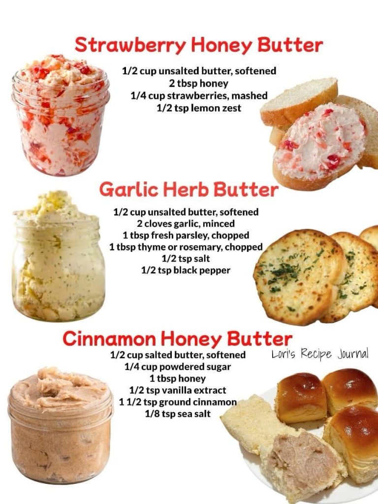 Three homemade flavored butters to enjoy with your favorite baked bread ...
