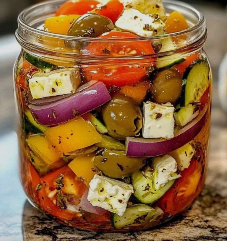Zesty Mediterranean Pickled Veggies with Feta and Oregano – Tasty Recipes