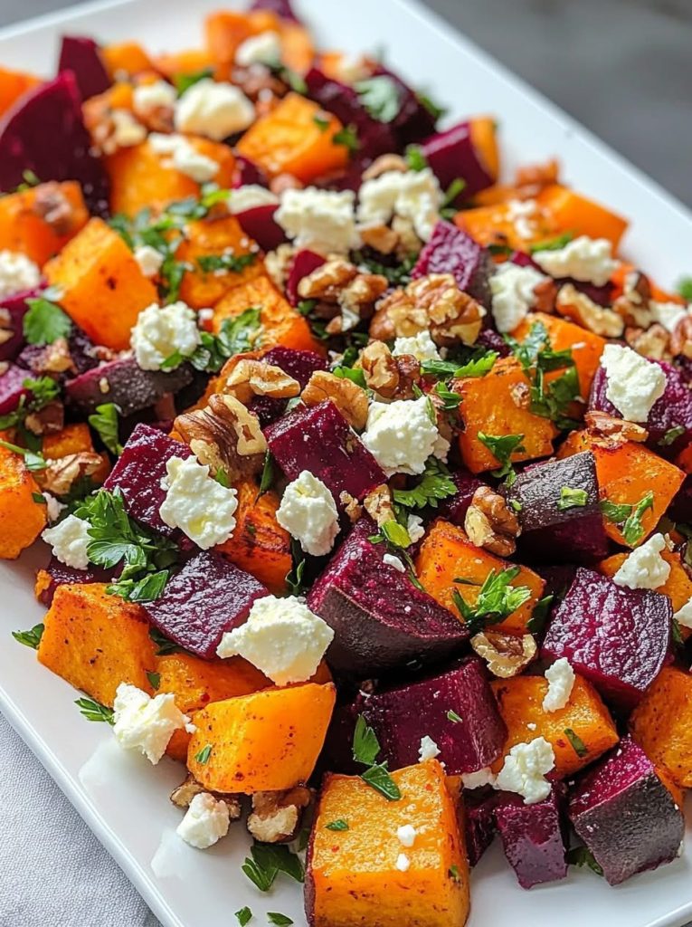Warm Roasted Beet & Sweet Potato Salad – Tasty Recipes